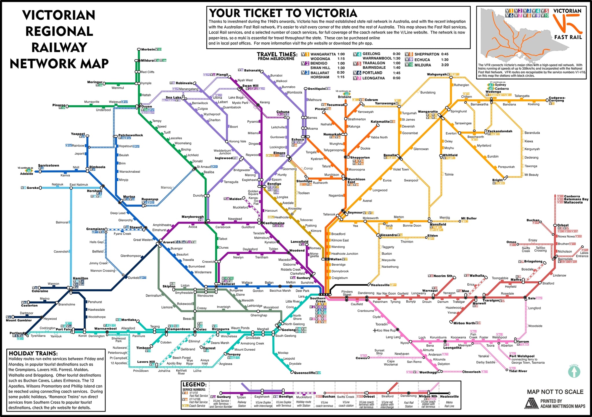 Fantasy Victoria Regional Rail Map (A2) – Admaps