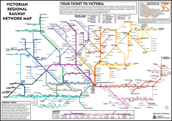 Fantasy Victoria Regional Rail Map (A2) – Admaps