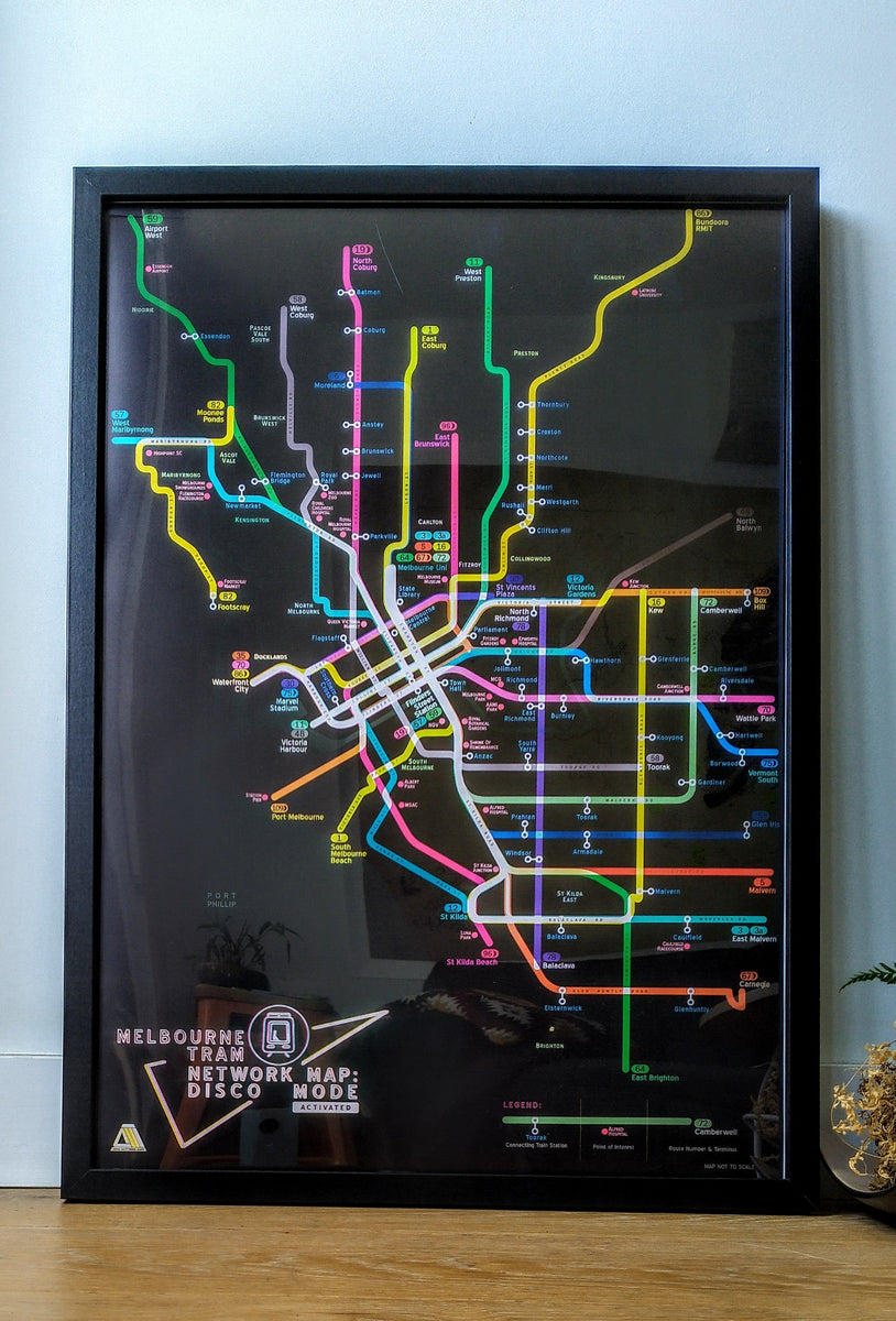 Melbourne Tram Map: Disco Mode – Admaps