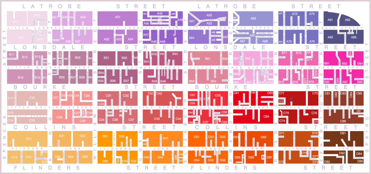 Melbourne CBD - Hoddle Grid Map – Admaps