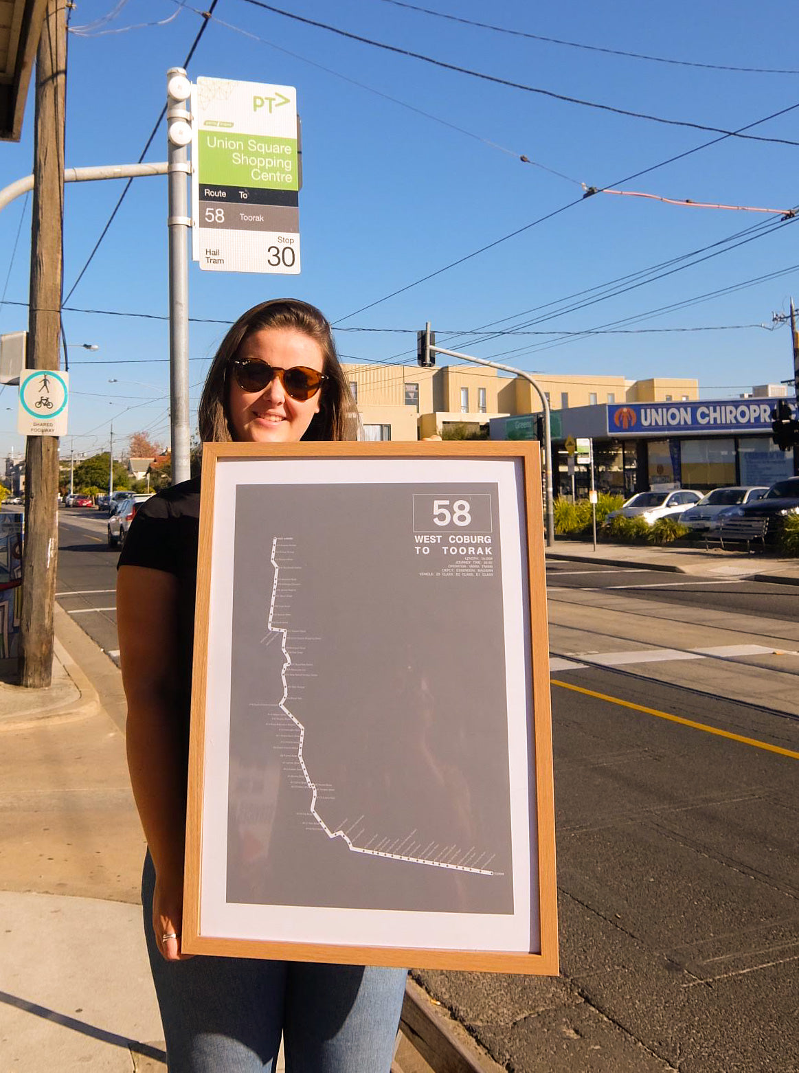 Single Line Tram Route Map - Route 58 – Admaps